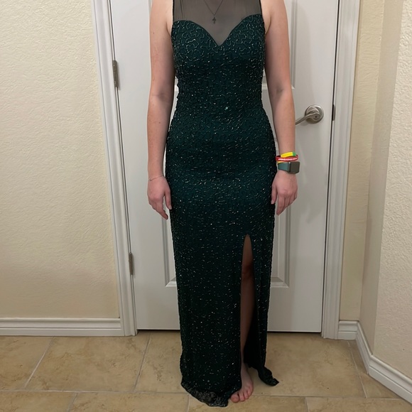 Sean Collection | Dresses | Vintage Sean Collection 0 Silk Green Beaded ...